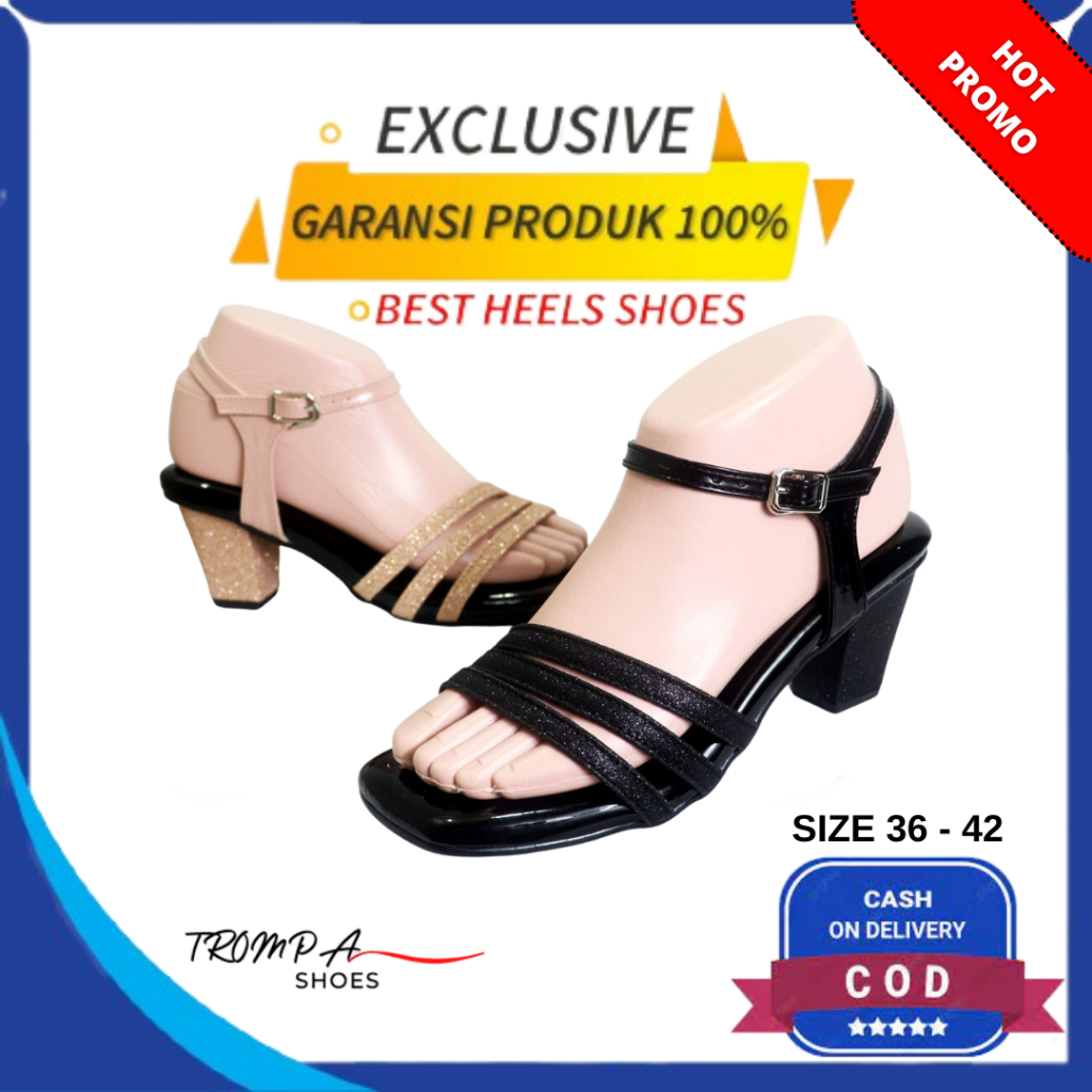 Jual Sendal Wanita Kekinian Import Korea Heels Wanita Kondangan Big ...