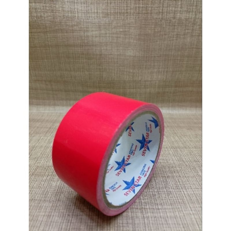 Jual Lakban Kain 45mm x 12Yard Merah / Cloth Tape Merah Besar 2 Inchi ...