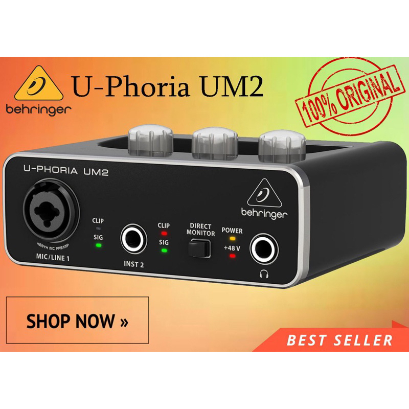 Jual Behringer U-phoria UM2 audio interface soundcard BMJ | Shopee ...