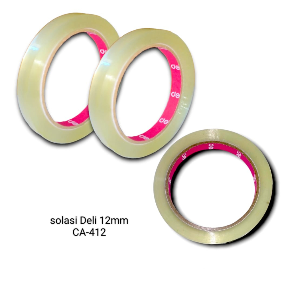 Jual SOLASI SELOTIP BENING DELI 12MM X 72 Y PACKING TAPE EXTRA STRONG ...