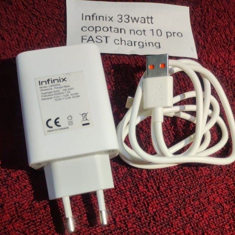 Jual charger infinix 18w/33w/45w asli copotan garansi keasliannya ...