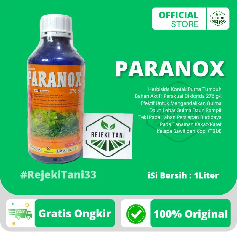Jual Herbisida PARANOX 276SL 1L Racun Kontak Purna Tumbuh Untuk ...
