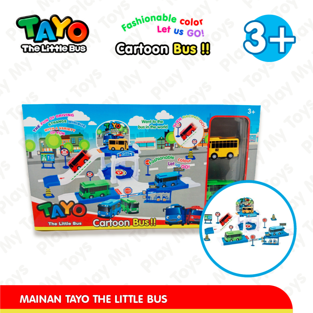 Jual Mainan Anak Tayo Cartoon Bis Arena Seluncur Set Track Tayo The Little Bus 3+ Ages | Shopee ...