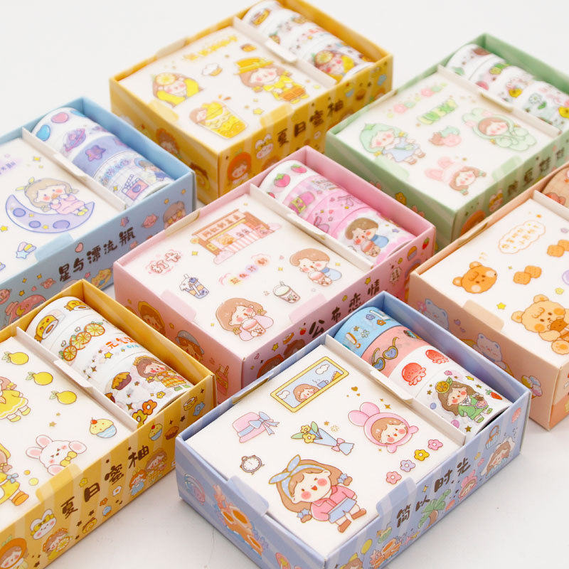 Jual 1 SET DECORATIVE STICKER DAN WASHI TAPE MOTIF LUCU IMUT / PAKET ...