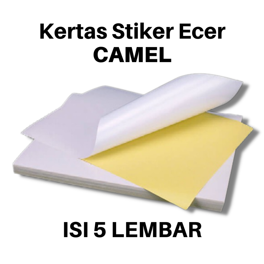 Jual Kertas Sticker Glossy ukuran Isi 5 PCS [CAMEL] | Shopee Indonesia