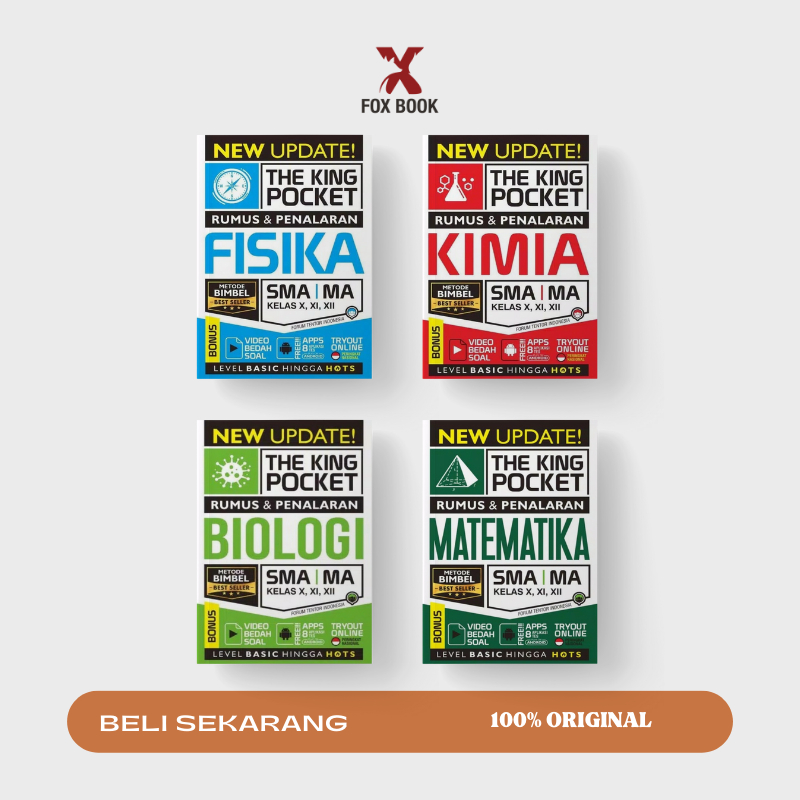 Jual Buku SMA The King Pocket Ipa Biologi Fisika Kimia Matematika New Update Hot | Shopee Indonesia