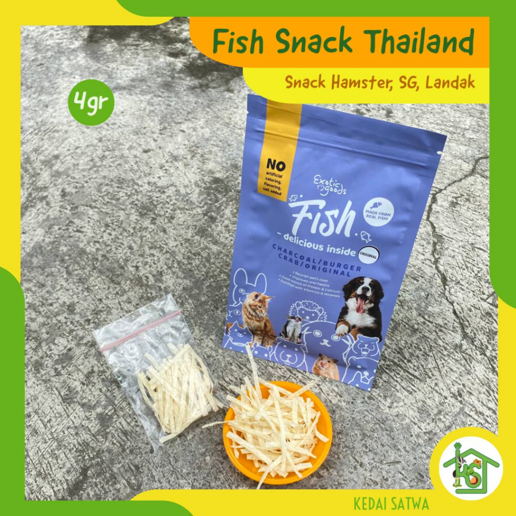 Jual Fish Snack Thailand | Makanan Snack Hamster Landak MIni | Repack ...
