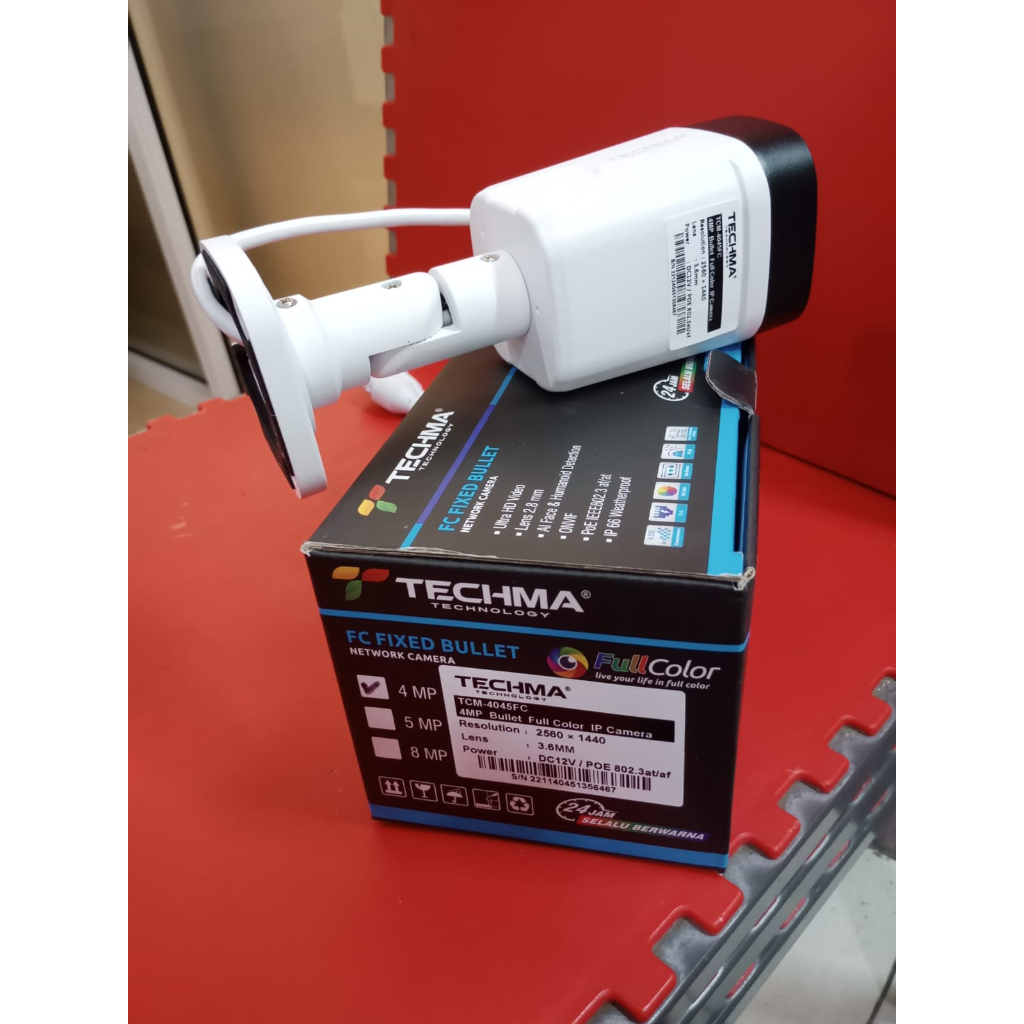 Jual Techma TCM-4045FC 4 MP Outdoor Bullet IP Camera Full Color ...