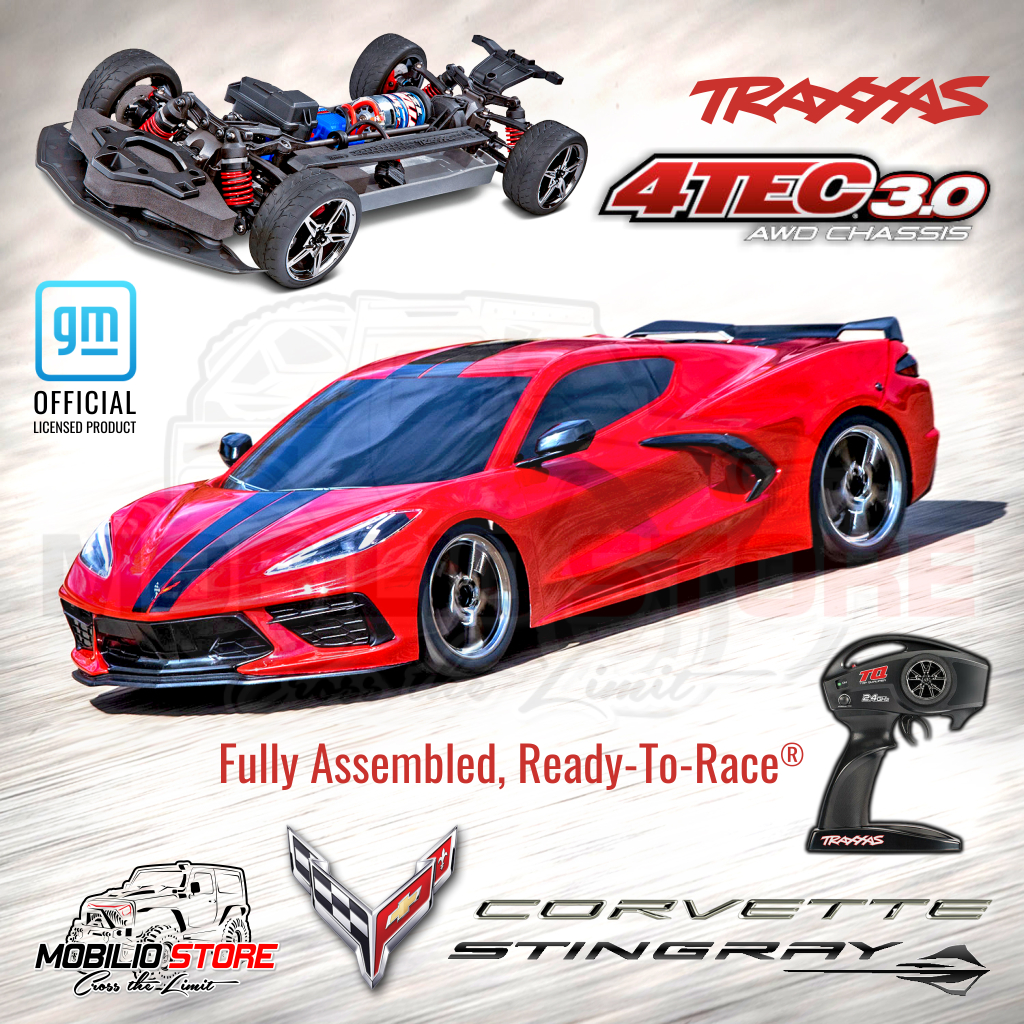 Jual Traxxas 4-Tec 3.0 AWD Chevrolet Corvette Stingray Touring Car RC 1 ...