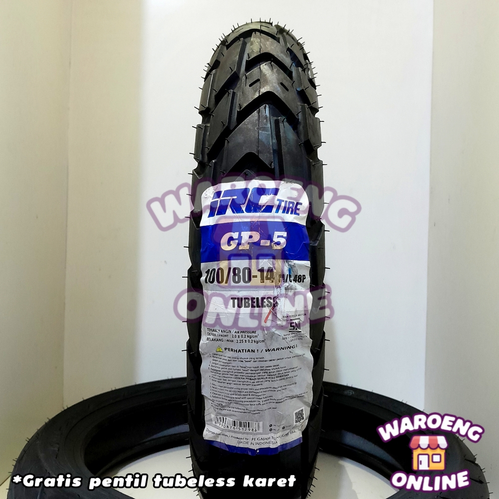 Jual IRC GP5 BAN MATIC DUAL PURPOSE TUBELESS SEMUA UKURAN LENGKAP RING ...