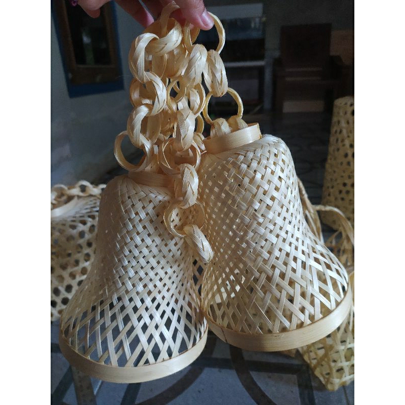Jual Kap Lampu Bambu | Kap Lampu Gantung | Lampu Hias | Lampu unik ...