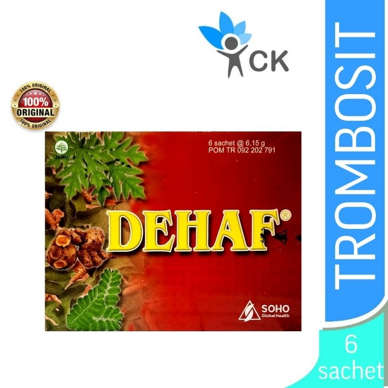 Jual DEHAF BOX / SACHET ISI 6 SACHET membantu menaikkan trombosit anti ...
