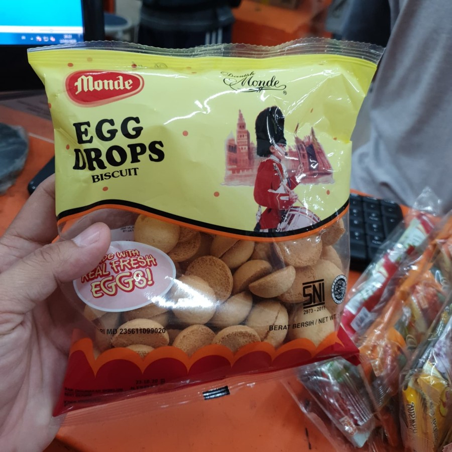 Jual PCS 110gr - SERENA EGG DROPS BISCUIT 6989948 / BISKUIT EGG DROP MONDE | Shopee Indonesia
