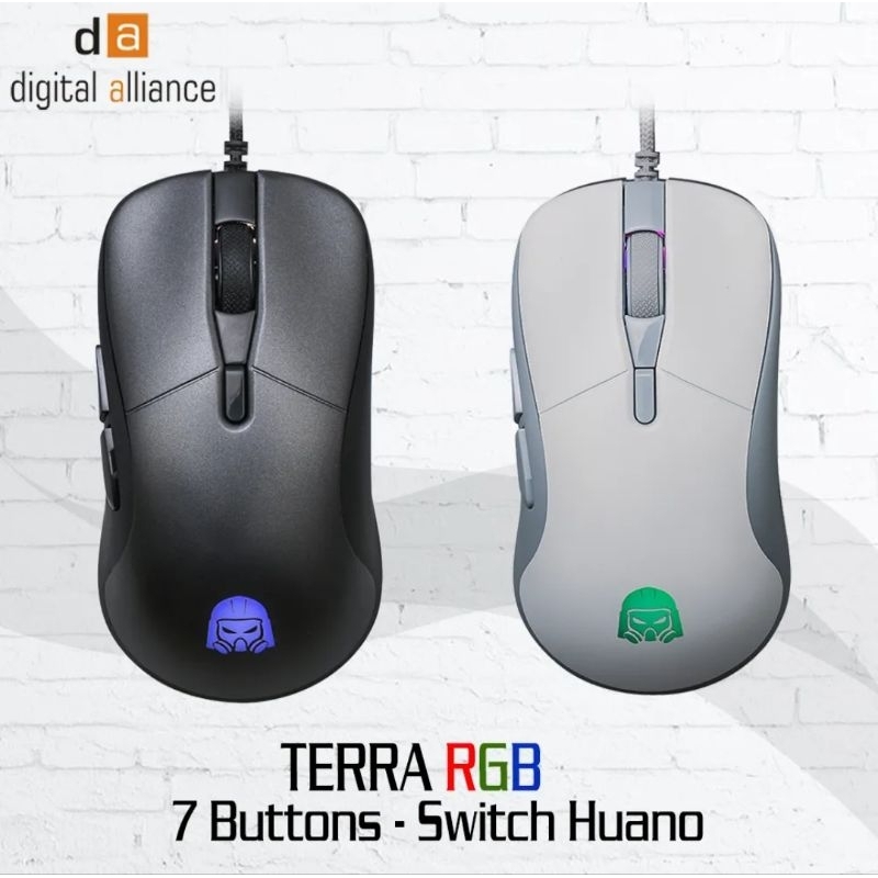 Jual DIGITAL ALLIANCE Terra Gaming Mouse RGB White Grey Garansi Resmi ...