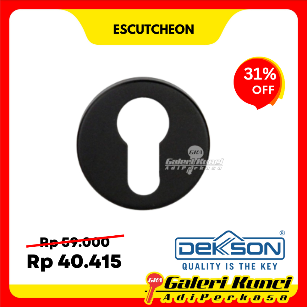Jual Escutcheon Dekson Dekkson ESCN 855 BK Tutup Ring Kunci Bulat Hitam ...