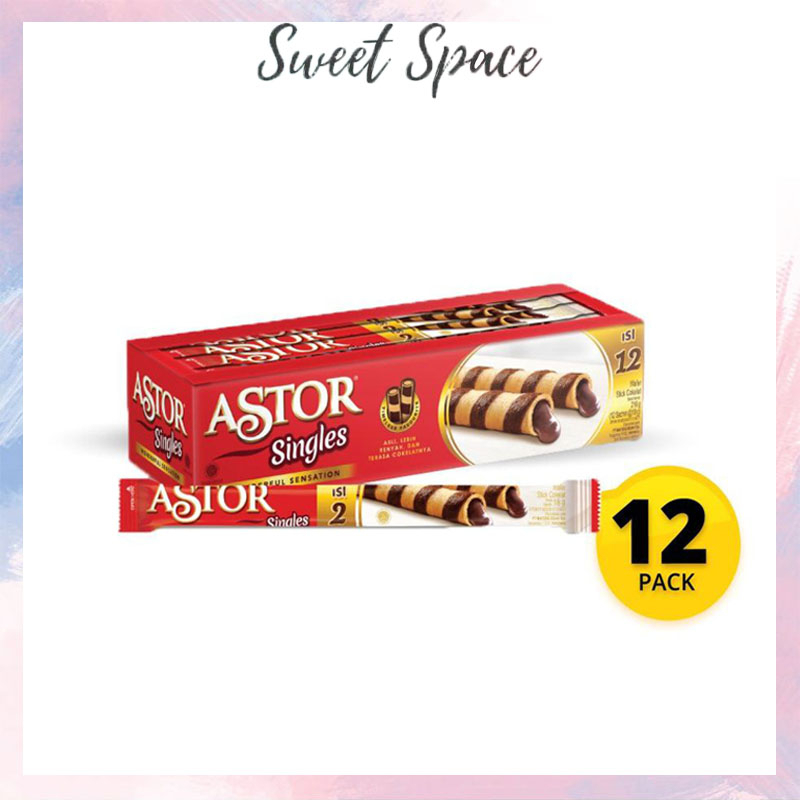 Jual ASTOR SINGLES WAFER ROLL 1 BOX ISI 12 PCS [SWEETSPACE] | Shopee ...