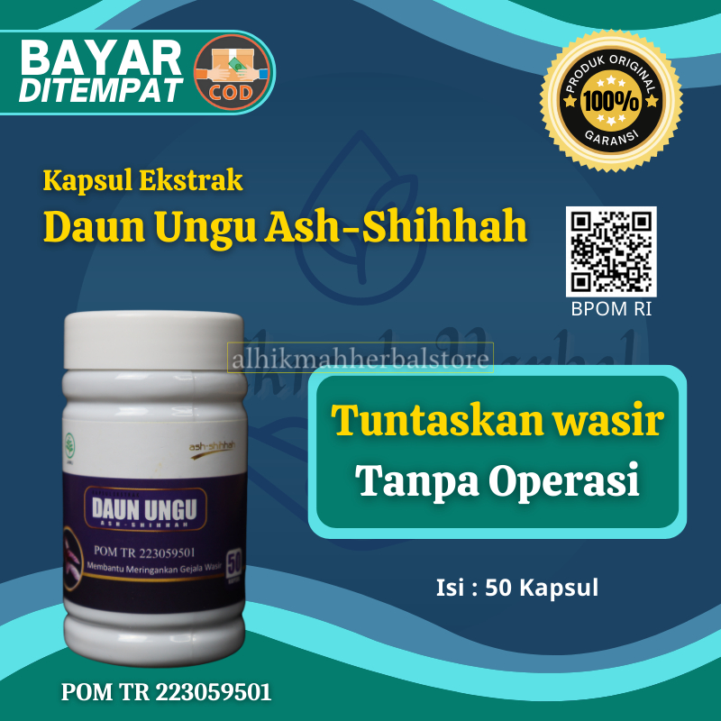 Jual Kapsul Daun Ungu Obat Wasir Paling Ampuh 50 Kapsul | Shopee Indonesia