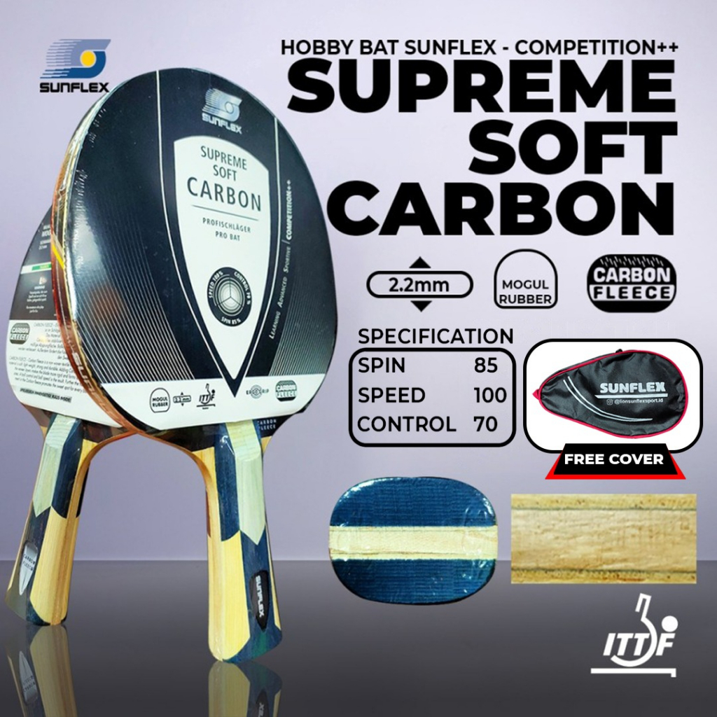 Jual Kayu Bet Full Set Pingpong Tenis Meja Sunflex Supreme Soft Carbon Competition | Shopee ...