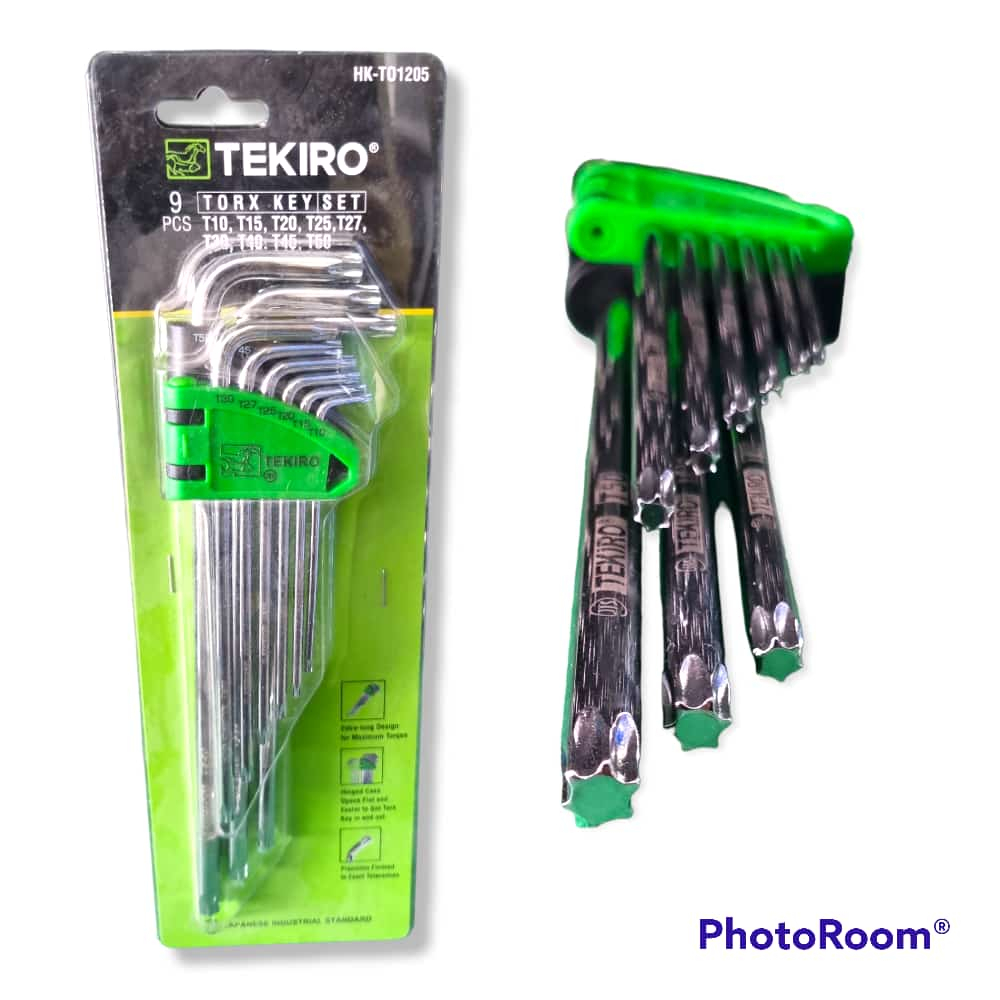 Jual Kunci L Bintang Set Tekiro 9 pc Tanpa Lubang / Torx Key Long Set Tekiro | Shopee Indonesia