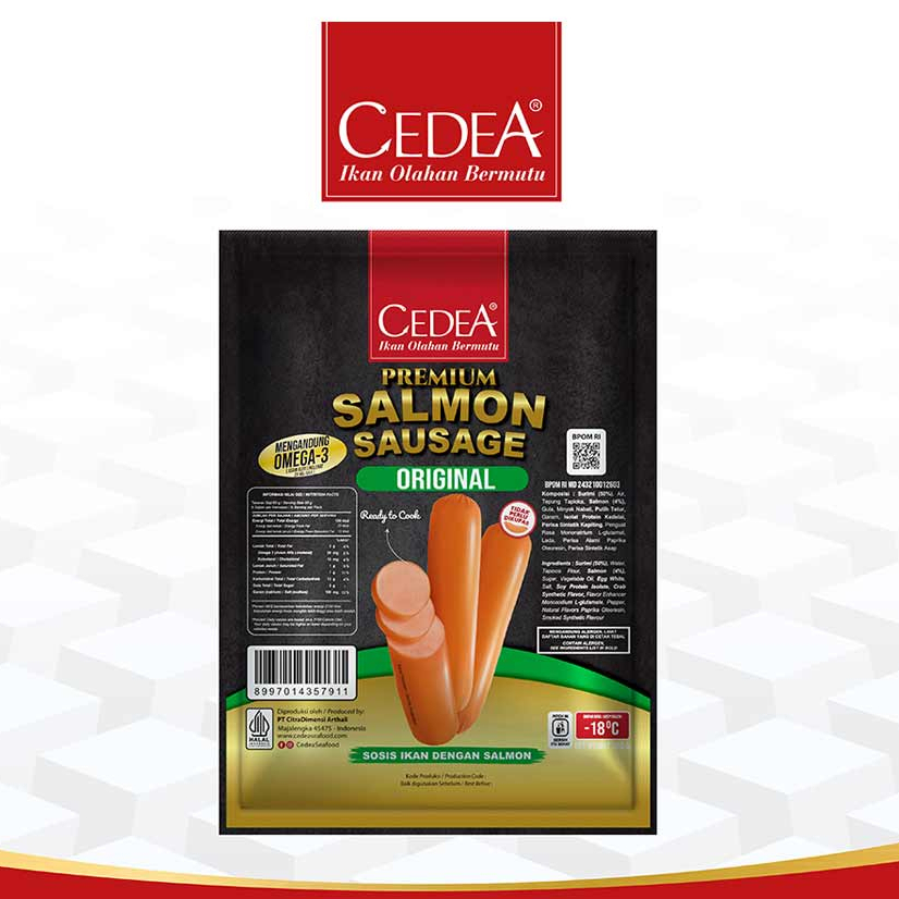 Jual cedea premium salmon sausage 390gr | Shopee Indonesia