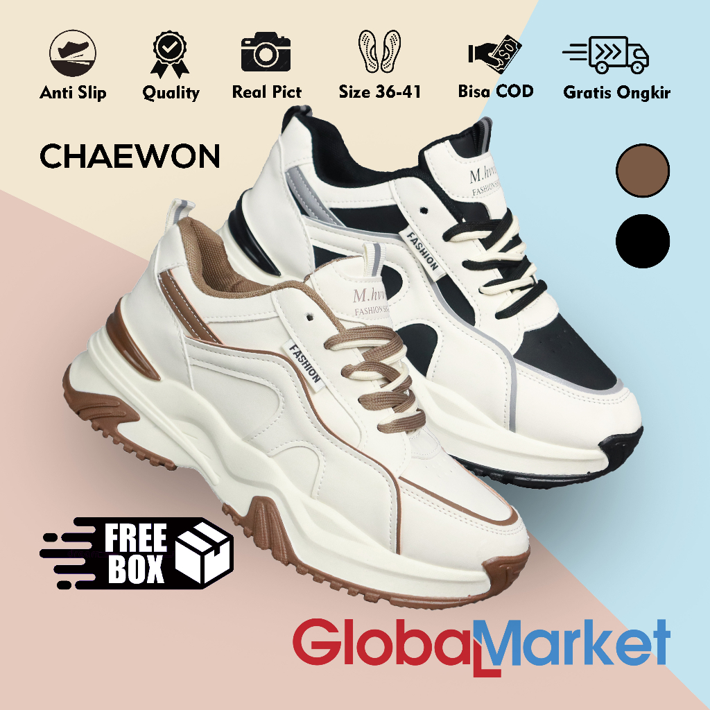 Jual Globalmarket Chaewon Sepatu Sneakers Wanita Casual White Shoes ...