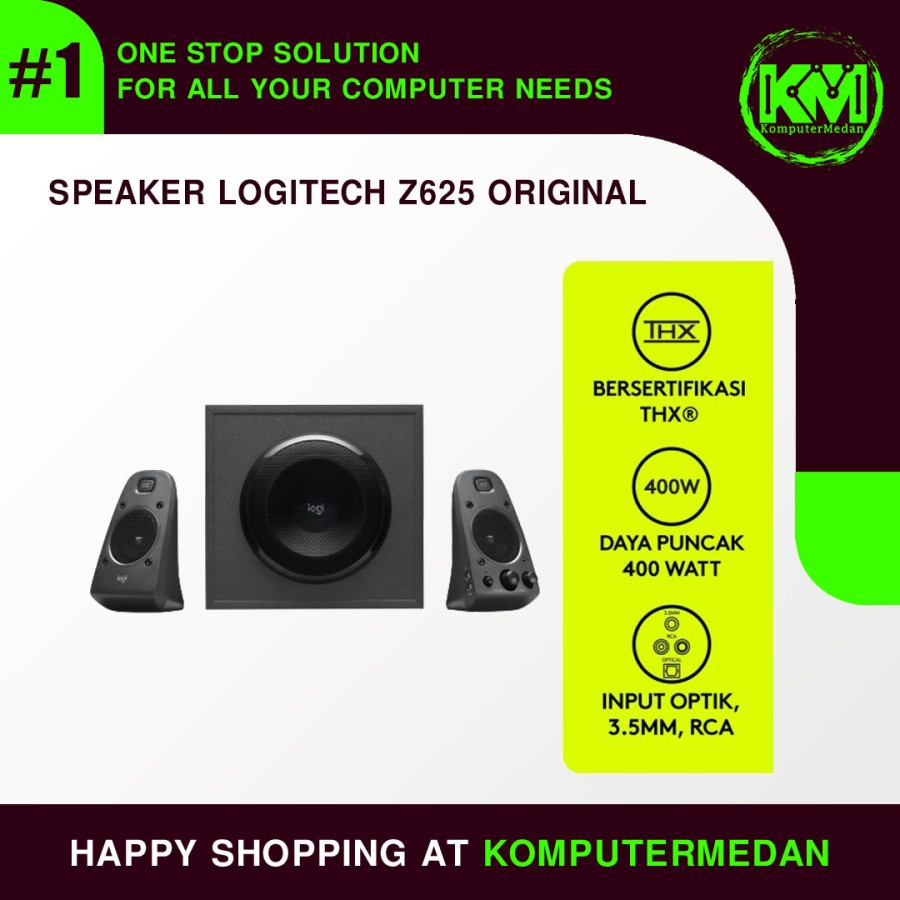 Jual Logitech Z625 SPEAKER SYSTEM WITH SUBWOOFER AND OPTICAL INPUT | Shopee Indonesia