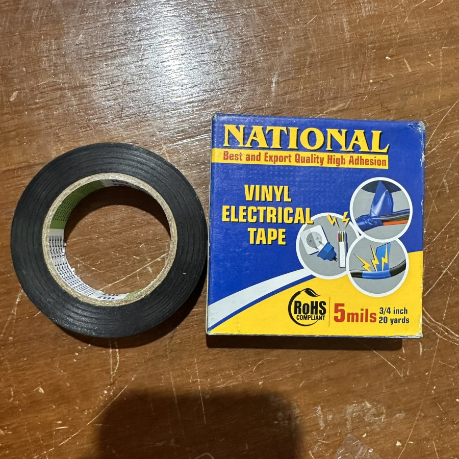Jual Isolasi kabel vinyl electrical tape elektrik karet NATIONAL 20 ...