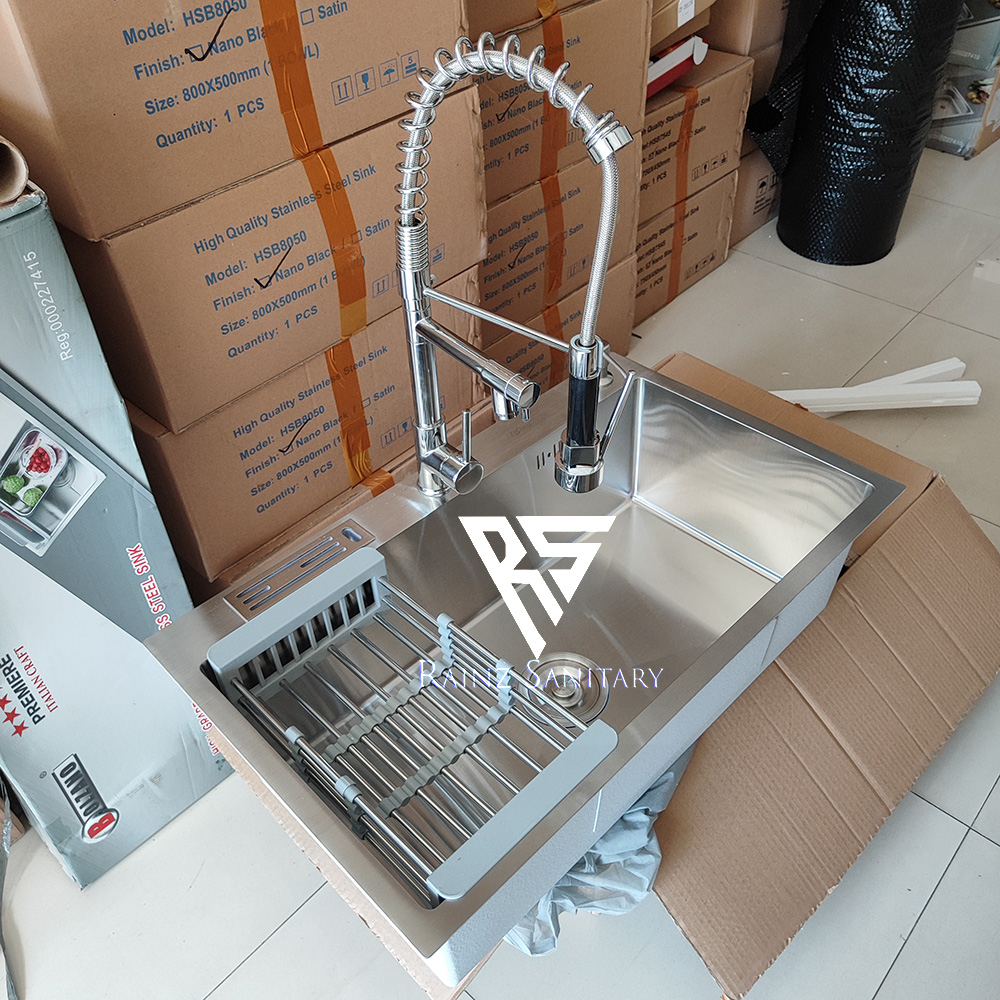 Jual Kitchen Sink / Bak Cuci Piring Tempat Pisau Satin 7545 Stainless ...