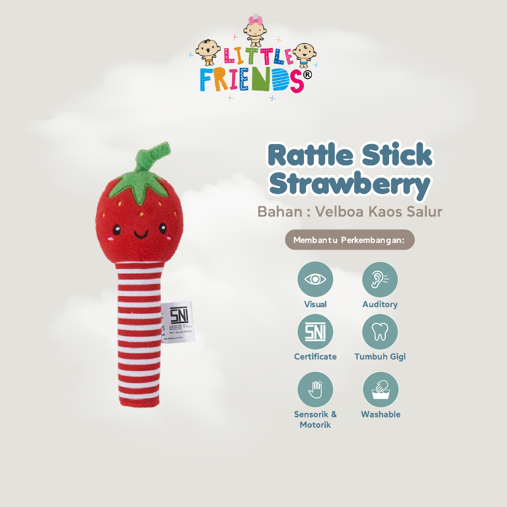 Jual Rattle Stick Fruits/ Mainan Tangan Anak Bayi Bunyi digenggam ...