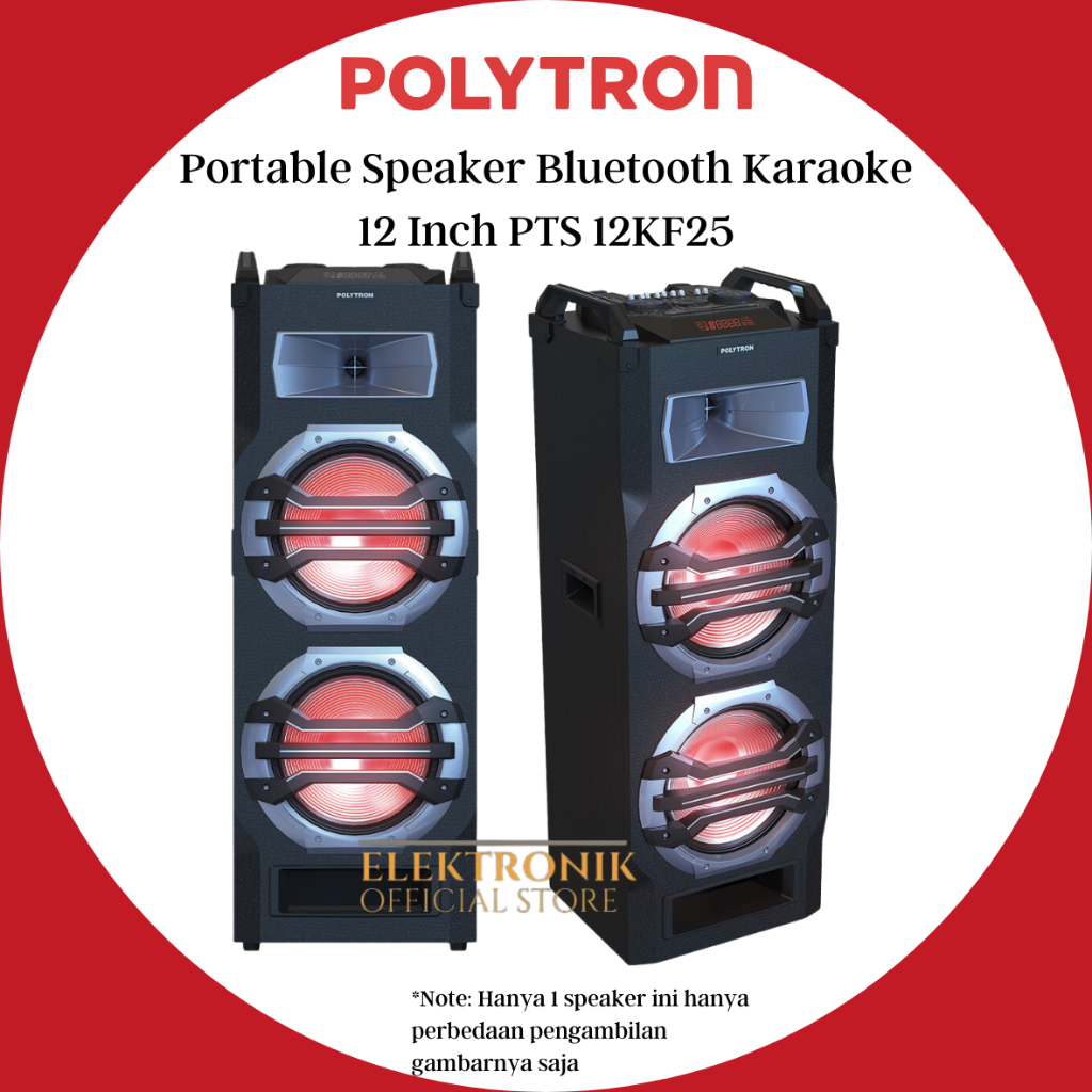 Jual POLYTRON SPEAKER PORTABLE PTS 12KF25 SPEAKER KARAOKE 12"/PTS12KF25 ...