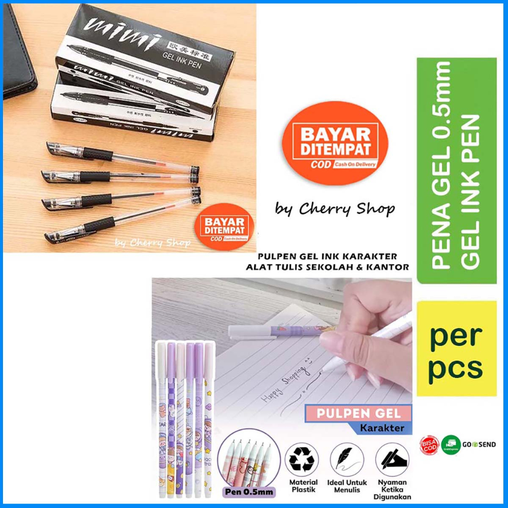 Jual [PEN GEL 0,5MM] PENA GEL MIMI 0.5mm | PENA GEL KARAKTER TINTA ...