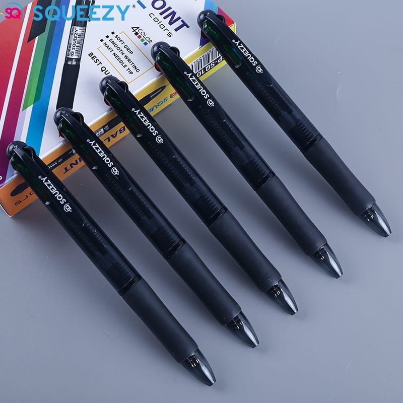 Jual (1pcs) Ball Pen Squeezy 4 Warna SQ104C / Pulpen / Pena / Quaco ...