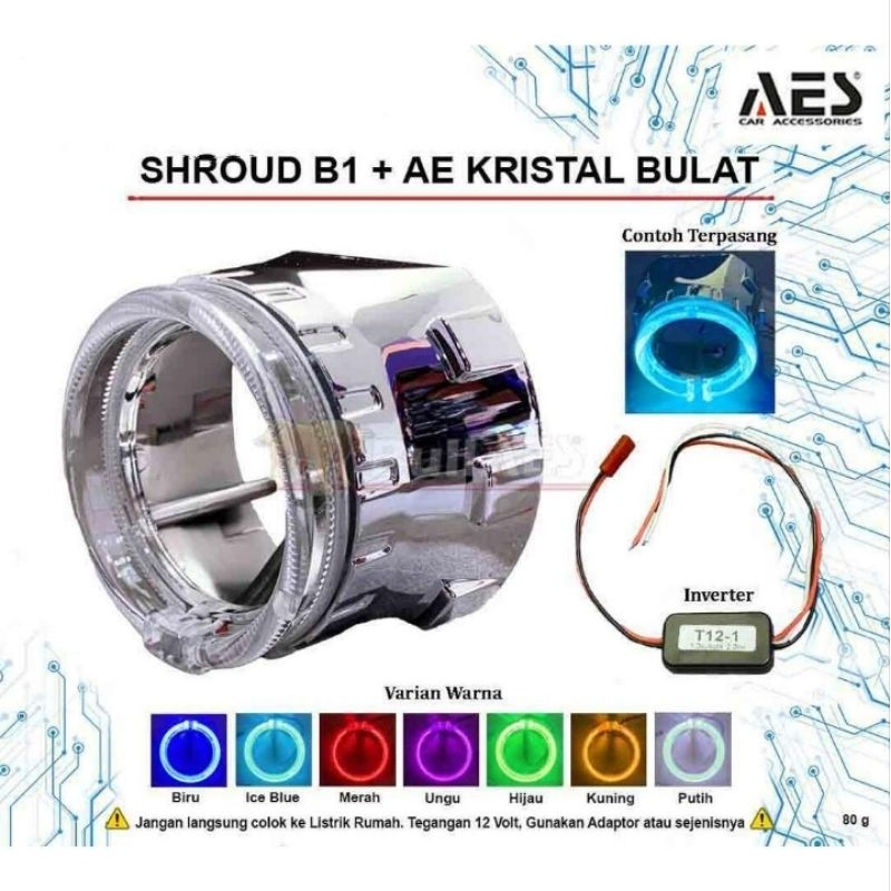 Jual shroud B1 bulat angel eye kristal 2.5inch | Shopee Indonesia