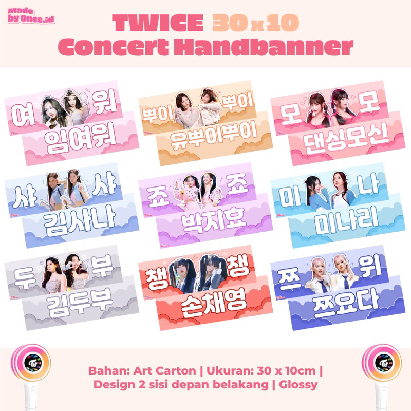 Jual HANDBANNER KONSER TWICE | TWICE 30x10 Concert Handbanner | Shopee ...