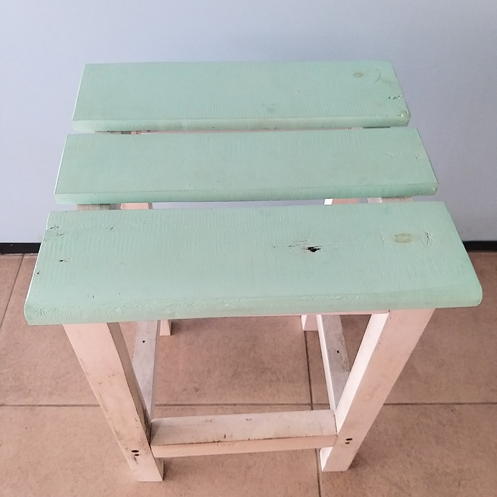 Jual Bangku Cafe Kayu Dingklik Nangka Kursi Makan Minimalis Warna Warni ...