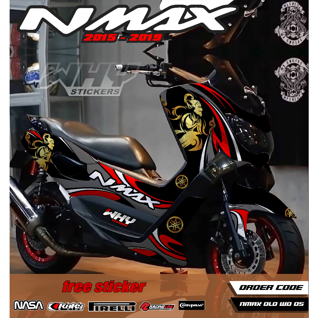 Jual Decal Sticker Yamaha Nmax Lama 2015 2016 2017 2018 2019 Fullbody ...