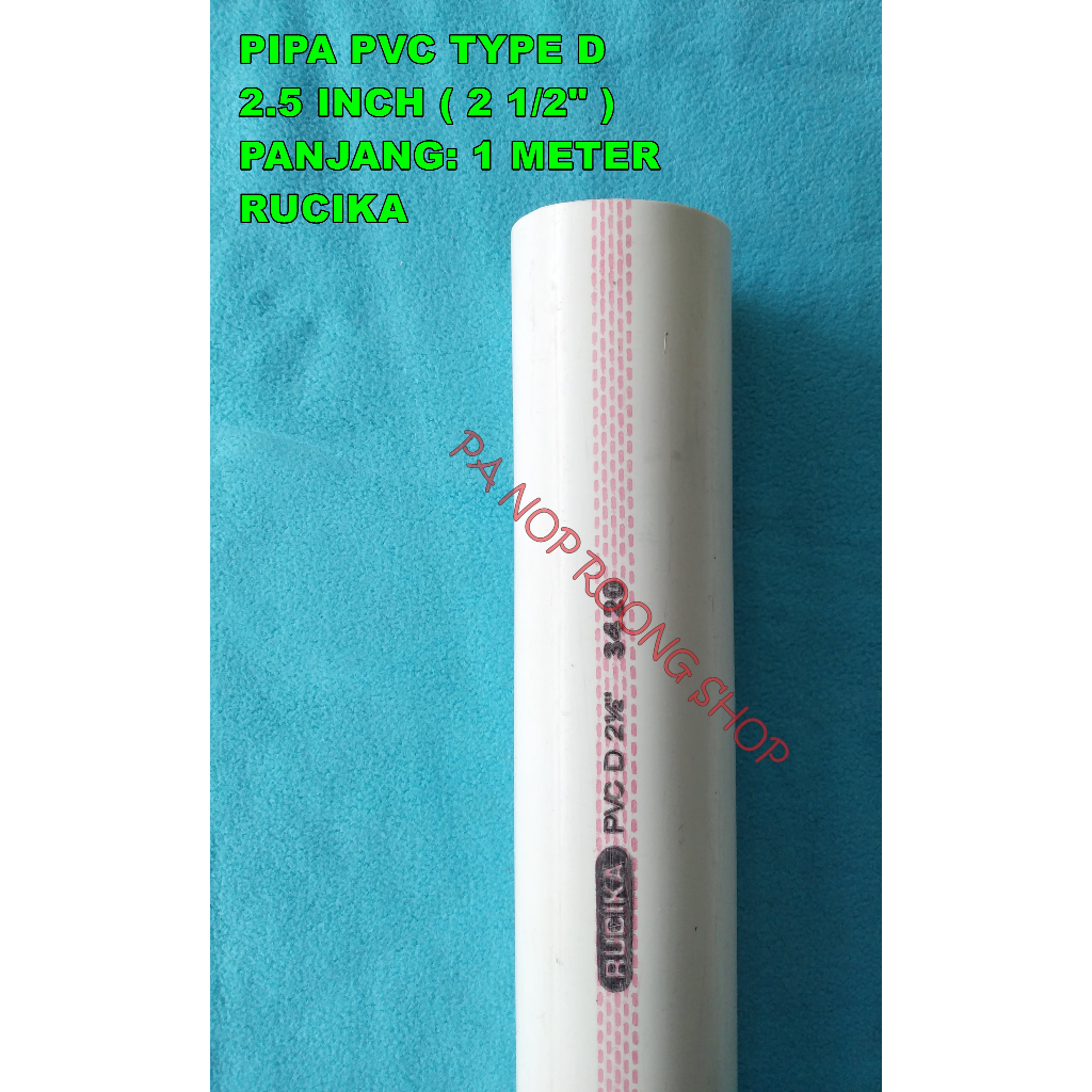 Jual PIPA PVC 2 1/2 INCH TYPE D PANJANG 1 METER RUCIKA-PUTIH | Shopee ...
