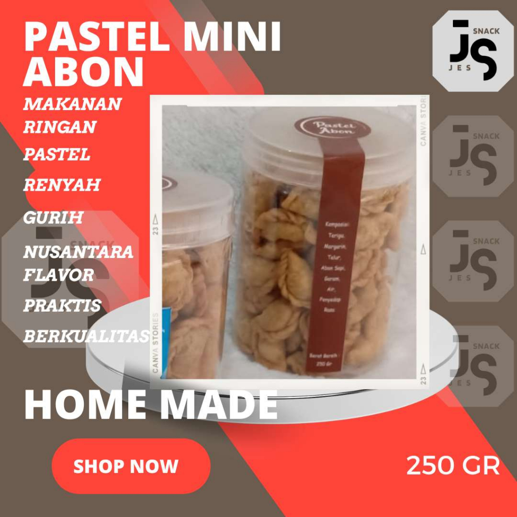 Jual Pastel Mini - Pastel Mini Isi Abon - Pastel Mini Kering Isi Abon ...