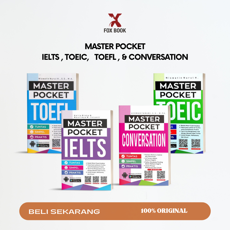 Jual Belajar Bahasa Inggris : MASTER POCKET- IELTS / TOEIC / GRAMMAR / TOEFL / CONVERSATION ...