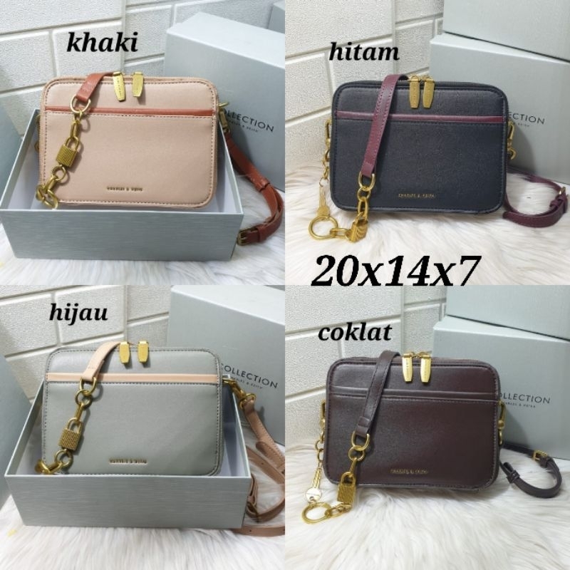 Jual Tas double zip key premium / tas Ck double zip crossbody free box ...