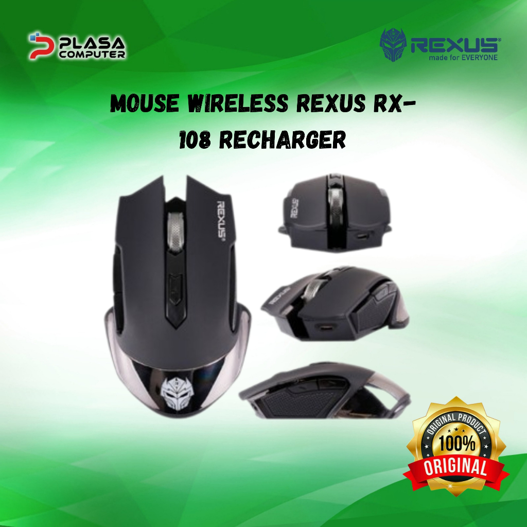 Jual Mouse Wireless REXUS RX-108 Recharger | Shopee Indonesia