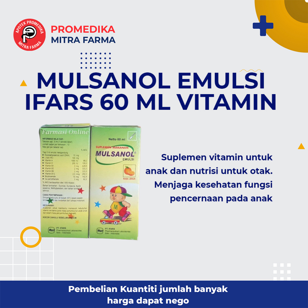 Jual MULSANOL EMULSI IFARS 60 ML VITAMIN DAN DHA | Shopee Indonesia