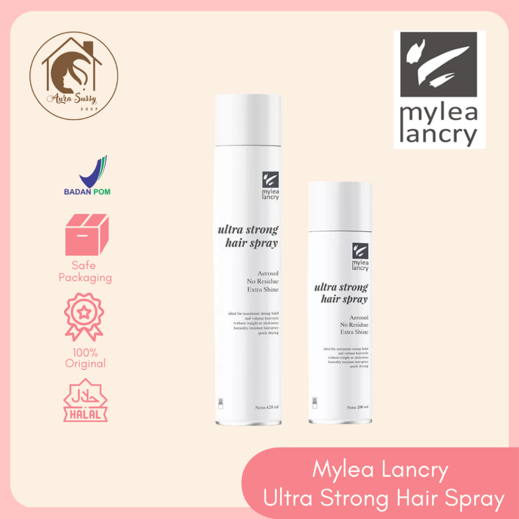 Jual Mylea Lancry Ultra Strong Hair Spray 420ml & 200ml | Shopee Indonesia
