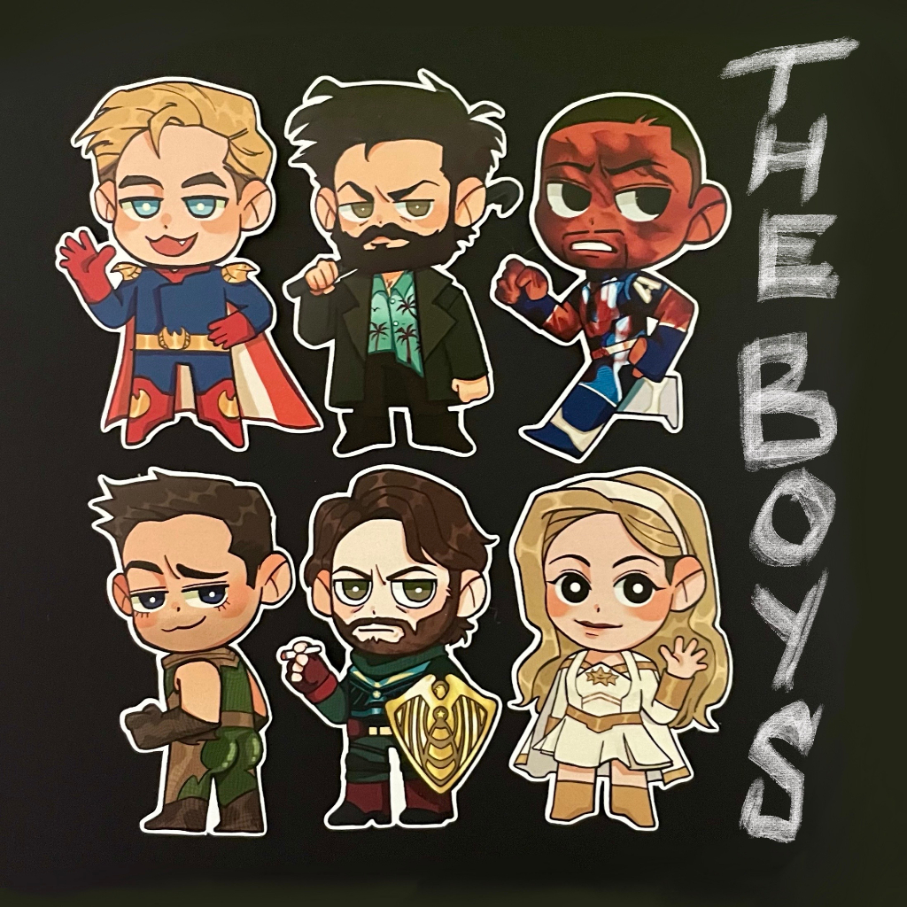 Jual THE BOYS Vinyl Stickers - Homelander, The Deep, Butcher, Soldier ...
