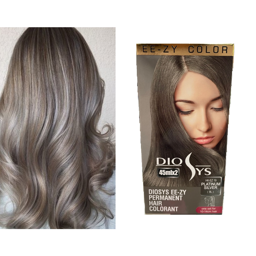 Jual Diosys Eezy Permanent Hair Colorant 45ml x 2 Platinum Silver 19 ...