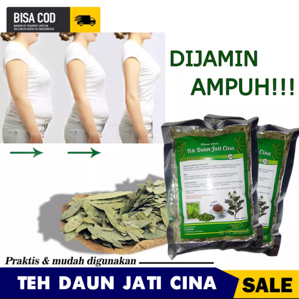 Jual Teh Herbal Daun Jati Cina Pelangsing Alami Langsing Badan Peluntur ...