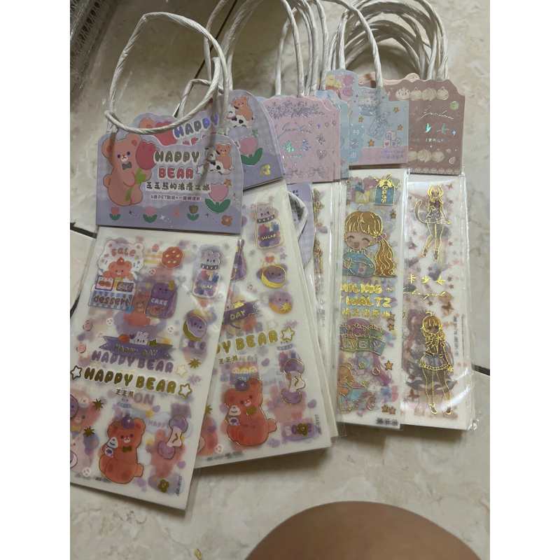 Jual 3 lembar stiker lycu pastel aesthetic untuk scrapbook diy journal ...