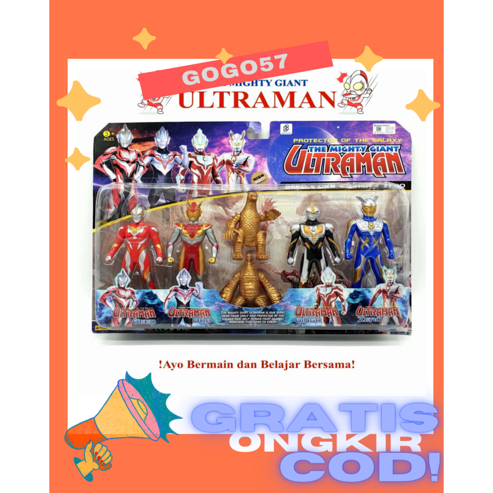 Jual MIGHTY ULTRAMAN BP9567 MAINAN ANAK ACTION FIGURE ROBOT ULTRAMAN ...