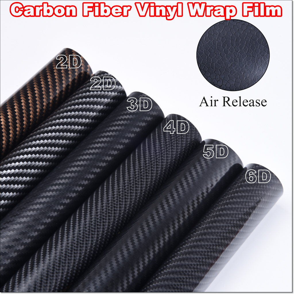 Jual Sticker 2D 3D 4D 5D 6D Carbon Fiber Car Wrapping Foil Stiker ...
