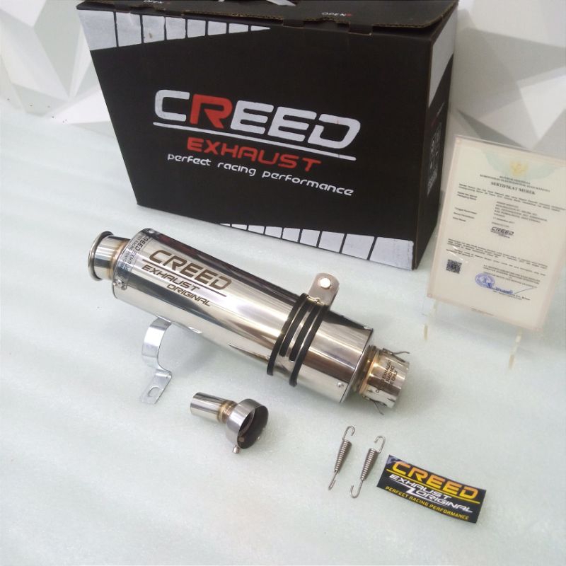 Jual Knalpot CREED EXHAUST ORIGINAL tersedia inlet 50.mm dan 38.mm ...